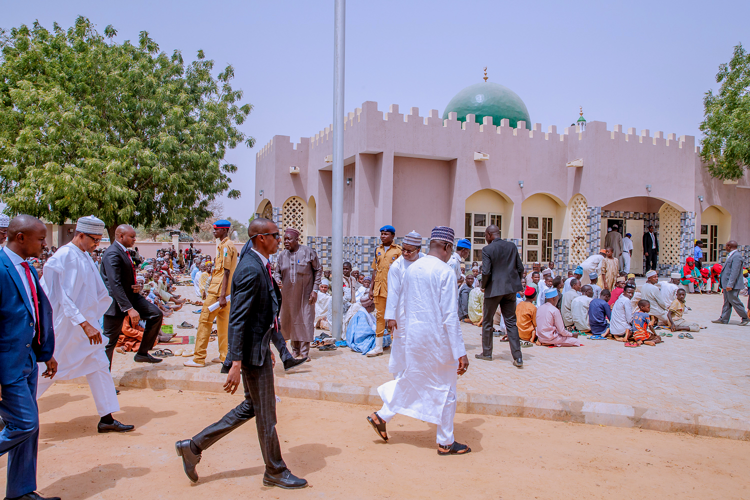 Buhari attends Juma'at Prayer at the new Mosque in his village ...