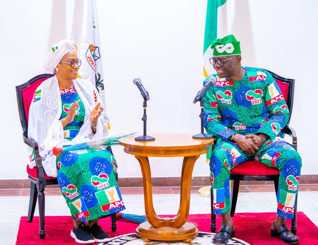 Sanwo-Olu receives the wives of APC Presidential and Vice Presidential ...
